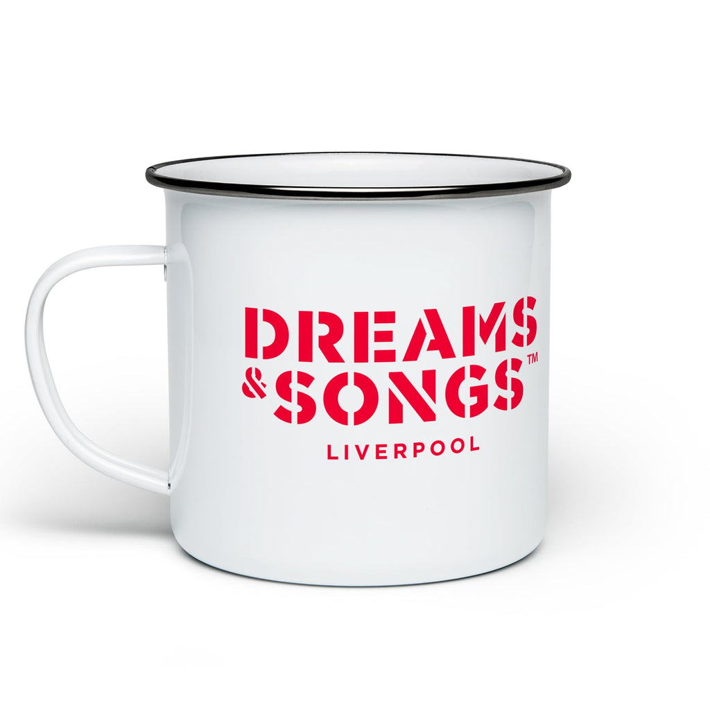 Red Trademark Enamel Mug – Threads For Reds